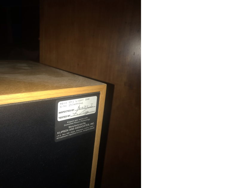 Klipsch Cf-1 , KG1.5 and KV3 For Sale | Audiogon