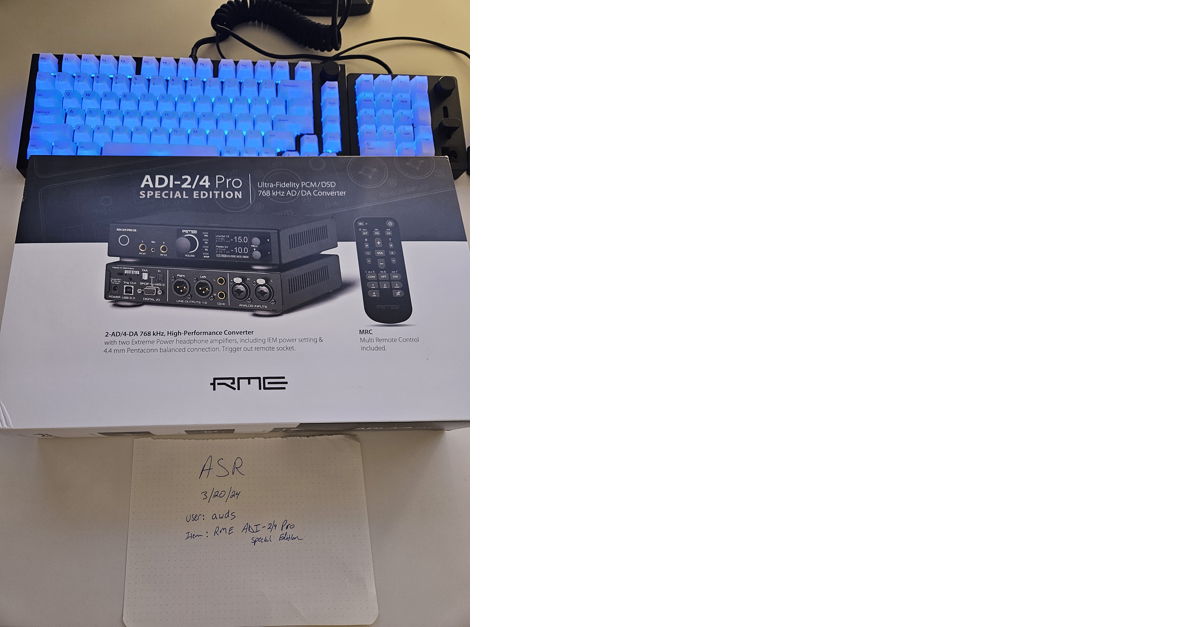 RME ADI-2/4 Pro Special Edition For Sale | Audiogon