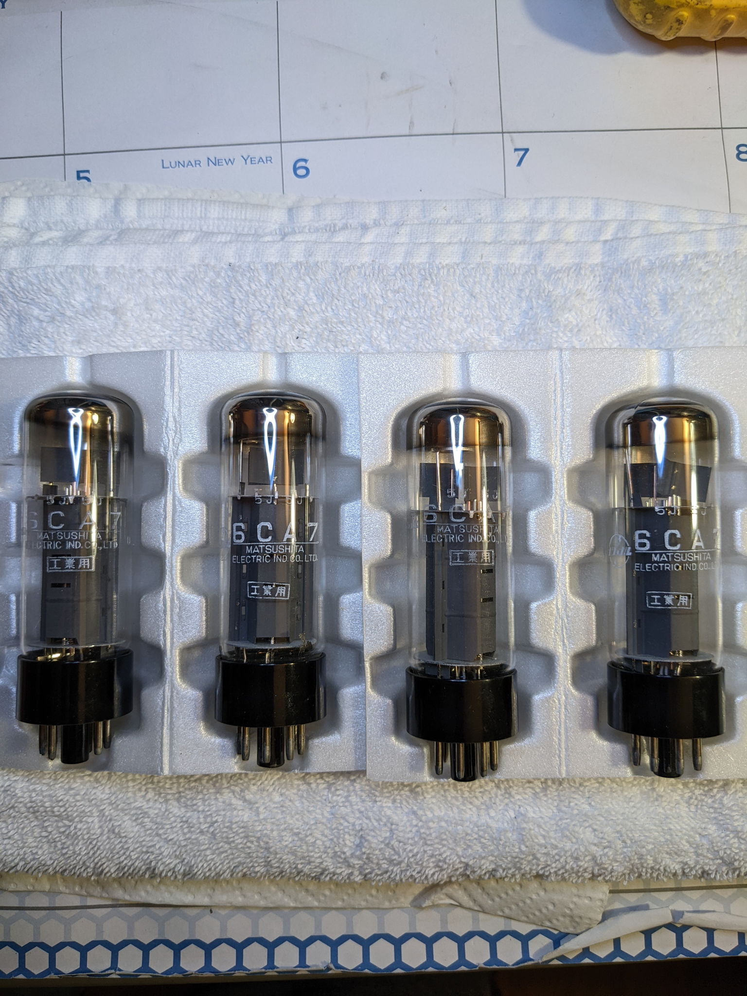Matsushita 6CA7 EL34 matched quad close NOS For Sale | Audiogon