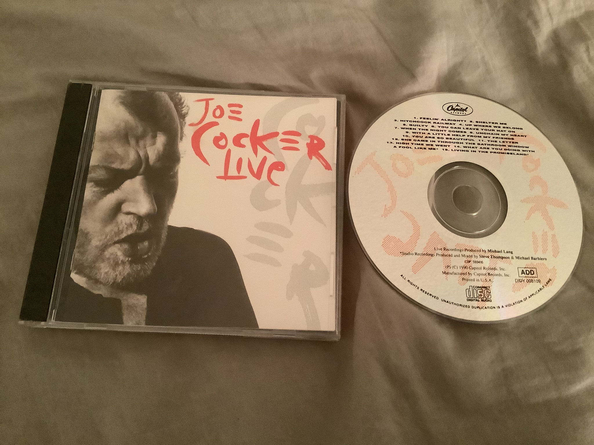 Joe Cocker Capitol Records CD Joe Cocker Live For Sale | Audiogon
