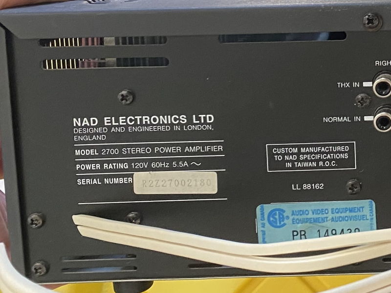 NAD Model 2700 Monitor Series Stereo Ampli... For Sale | Audiogon