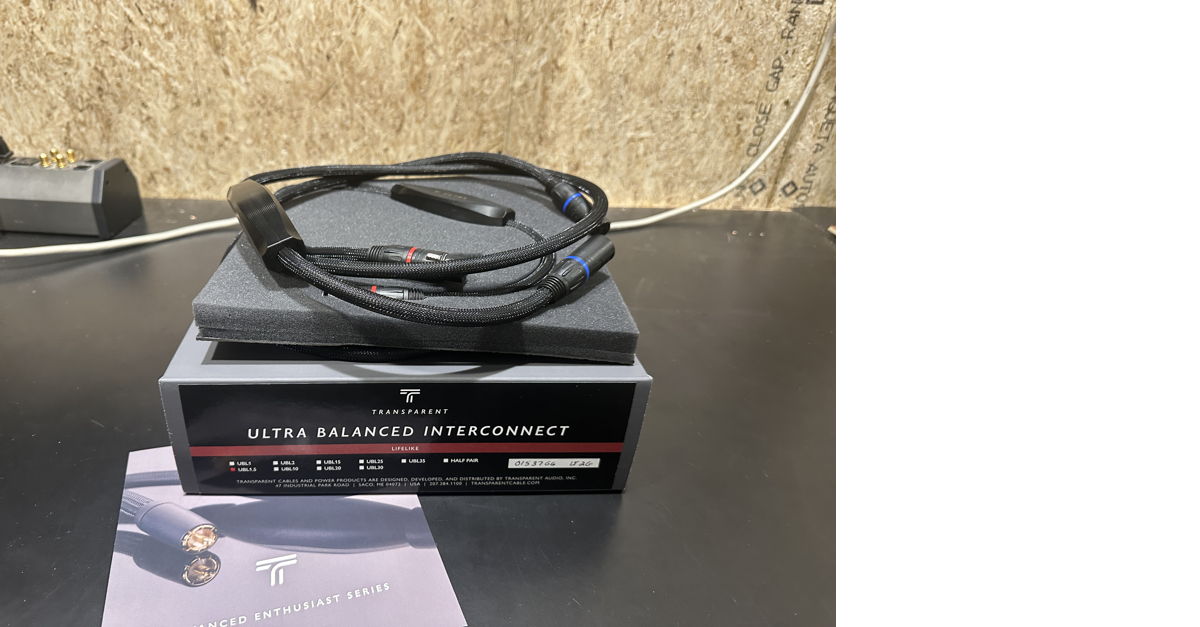 Transparent Audio Ultra Balanced Interconnect For Sale | Audiogon