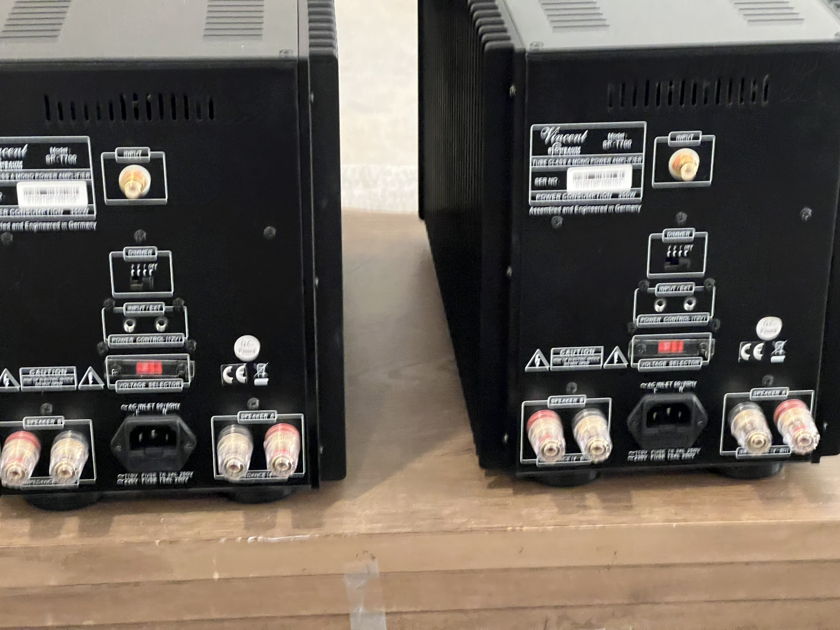 Vincent SP-T700 Hybrid Tube Solid State Mono Blocks Matched Pair | Tube ...