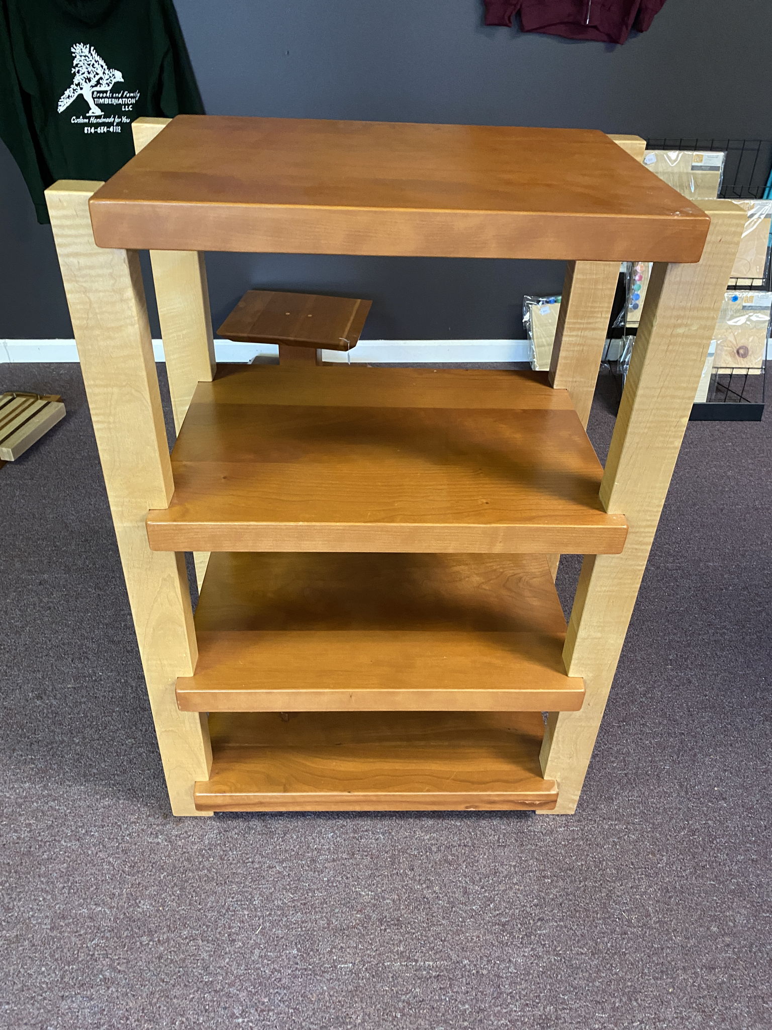 TimberNation Custom 4 Shelf Cherry Audio Rack For Sale | Audiogon