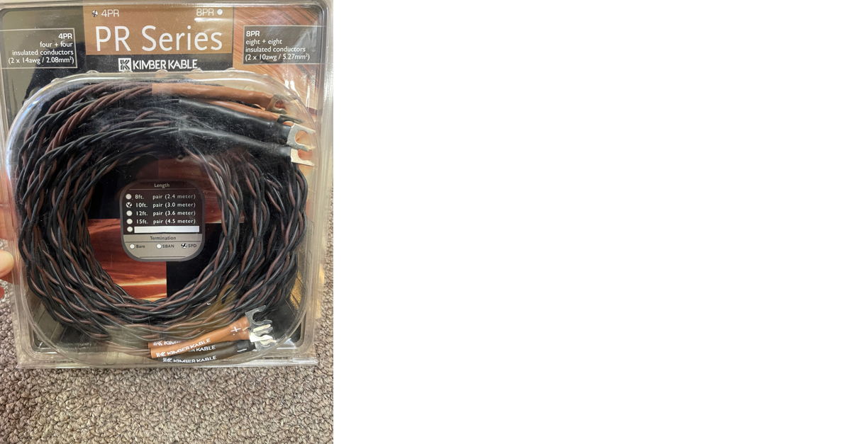 Kimber Kable 4PR SPD - 10 FT pair - NEW For Sale | Audiogon