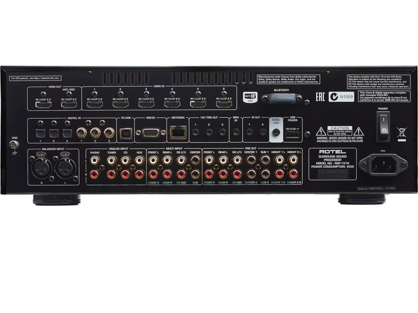 Rotel RSP-1576MKII Home theater preamp/processor with 11.2-channel ...