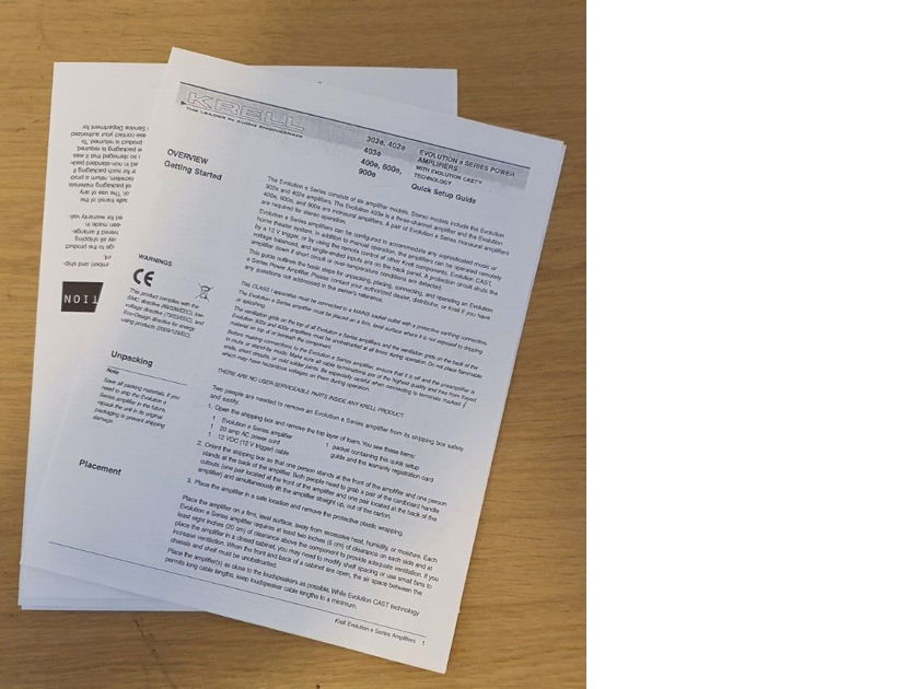 Krell Evolution 403e For Sale | Audiogon