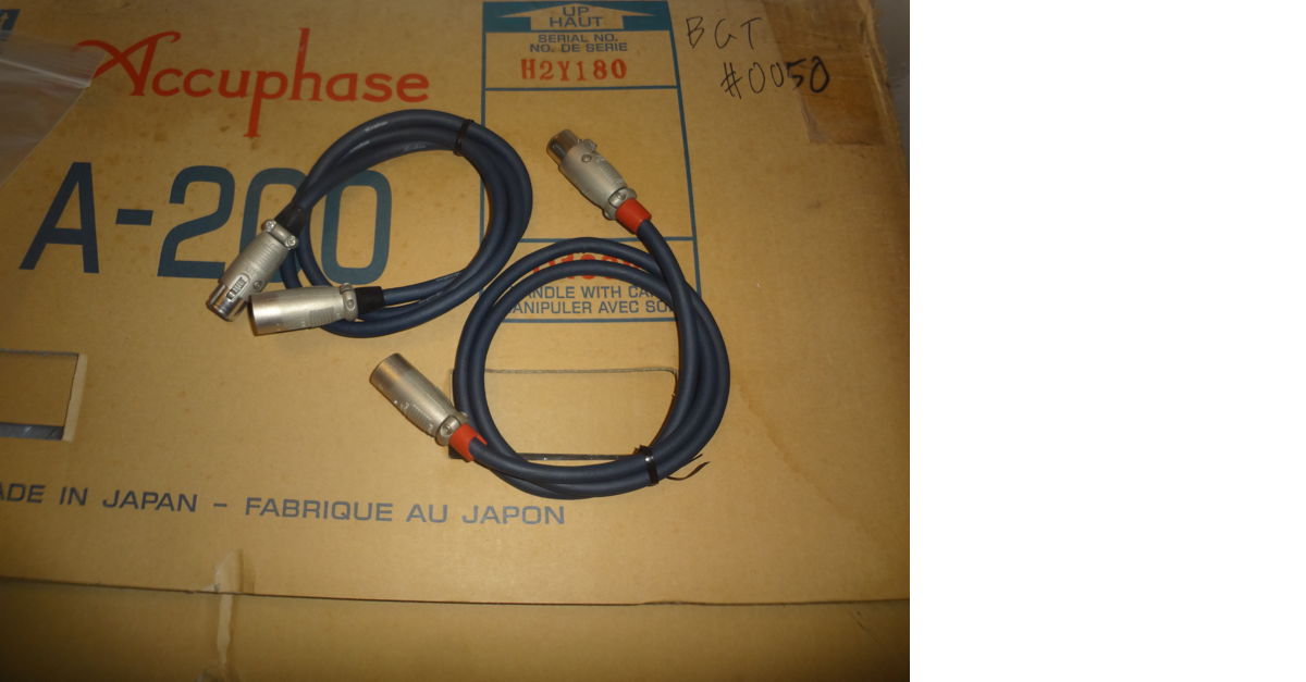 ACCUPHASE ALC-10A XLR CABLES 1 METER LONG For Sale | Audiogon
