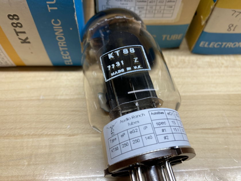 GEC KT88 Orange Blue Box Matched Quad For Sale | Audiogon