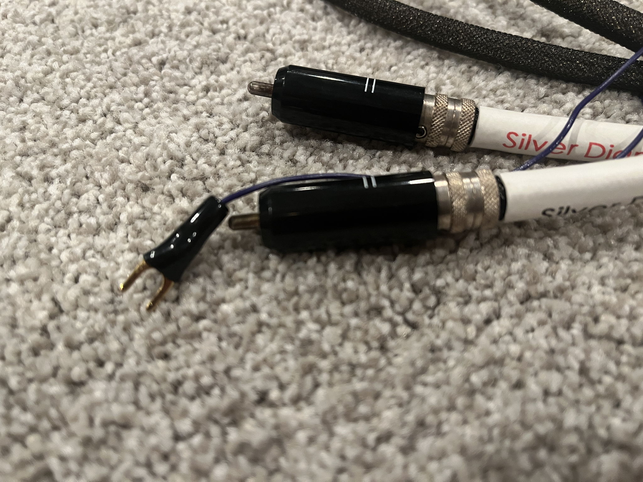 Tellurium Q Silver Diamond 1m RCA + Ground For Sale | Audiogon