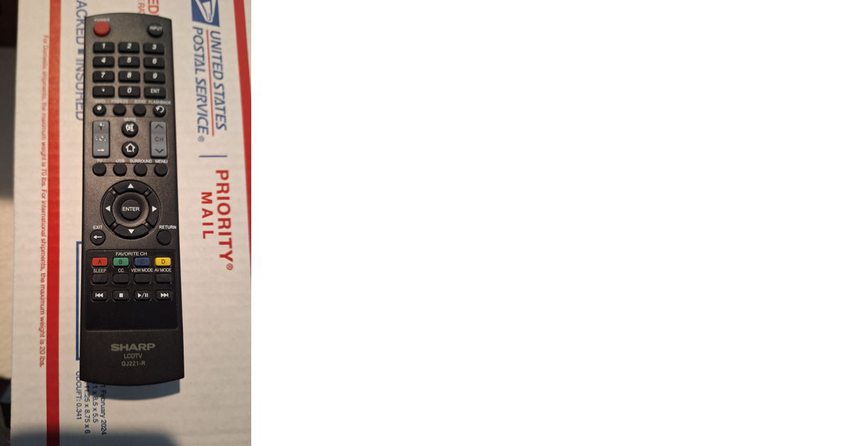 Sharp LCDTV GJ221-R Remote Control Brand New For Sale | Audiogon