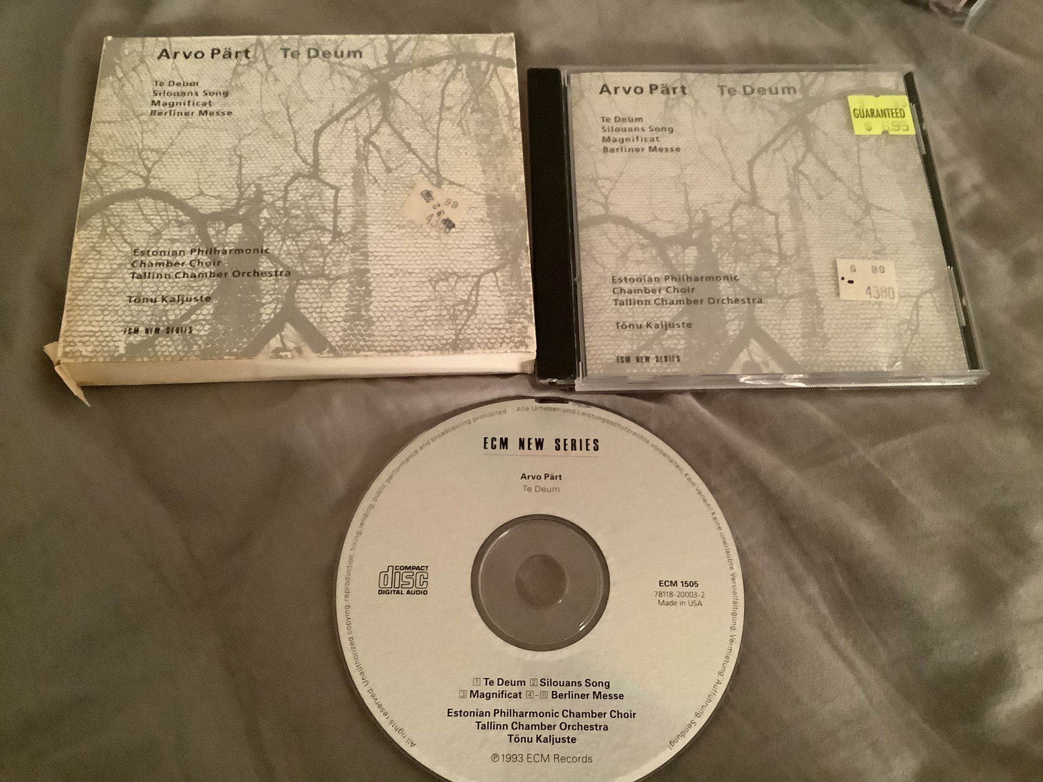 Arvo Part ECM New Series CD Te Deum For Sale | Audiogon