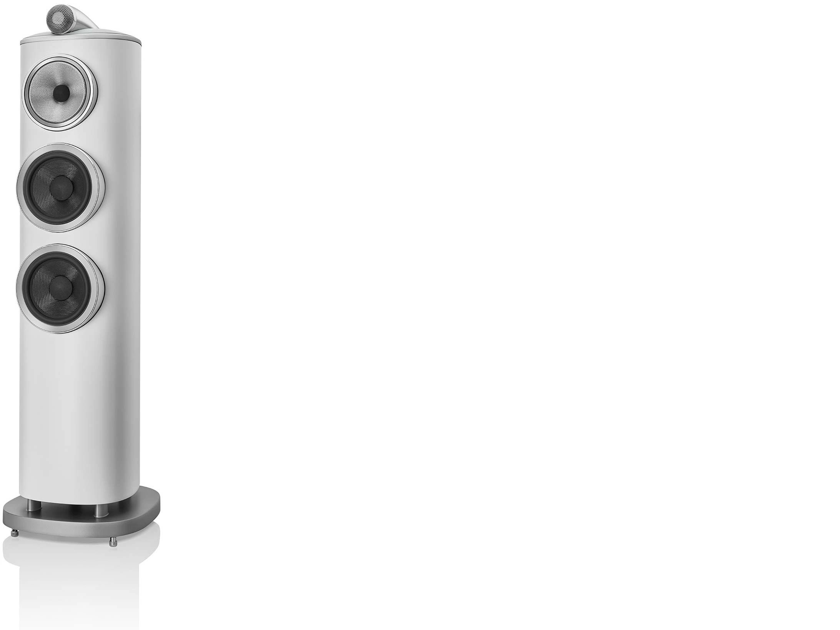 B&W 800 Series Diamond 804 D4 3-Way Floorstanding Speaker (White ...