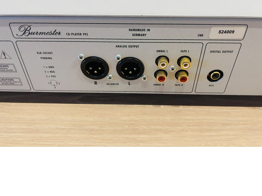 Burmester CD-Player 992 Works great w/ remote For Sale | Audiogon