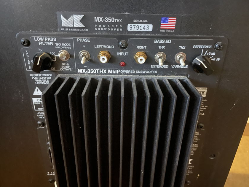 Miller and Kreisel MX-350 THX MKII Powered... For Sale | Audiogon