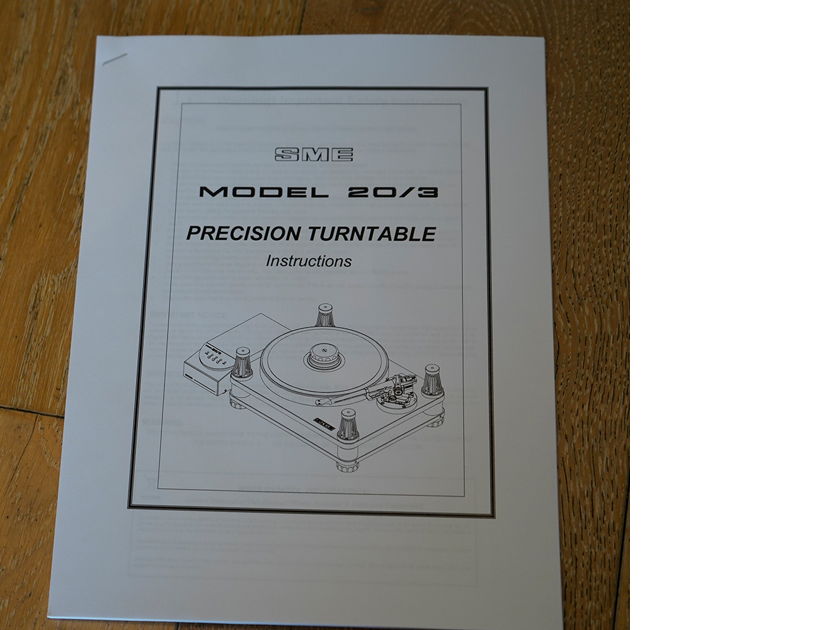 SME 20/3 Turntable w/ Series V Tonearm, Pr... For Sale | Audiogon
