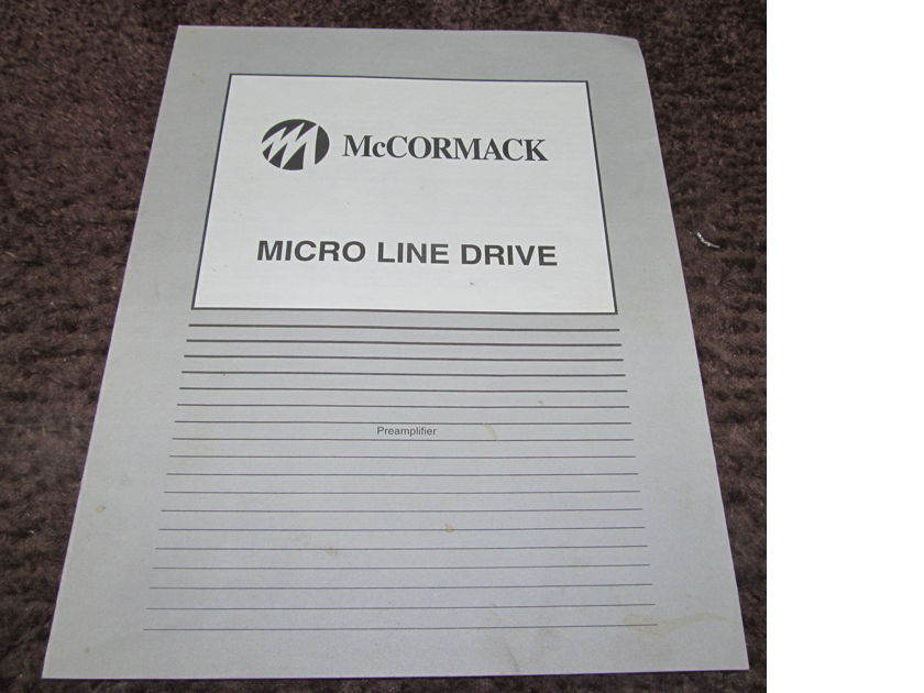 McCormack Micro Line Drive Preamp For Sale | Audiogon