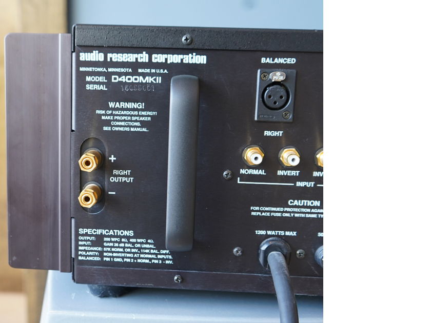 Audio Research D400 MKii Power Amplifier, ... For Sale | Audiogon