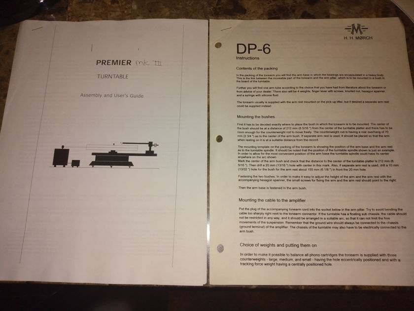 Scheu Analog premier MKIII For Sale | Audiogon