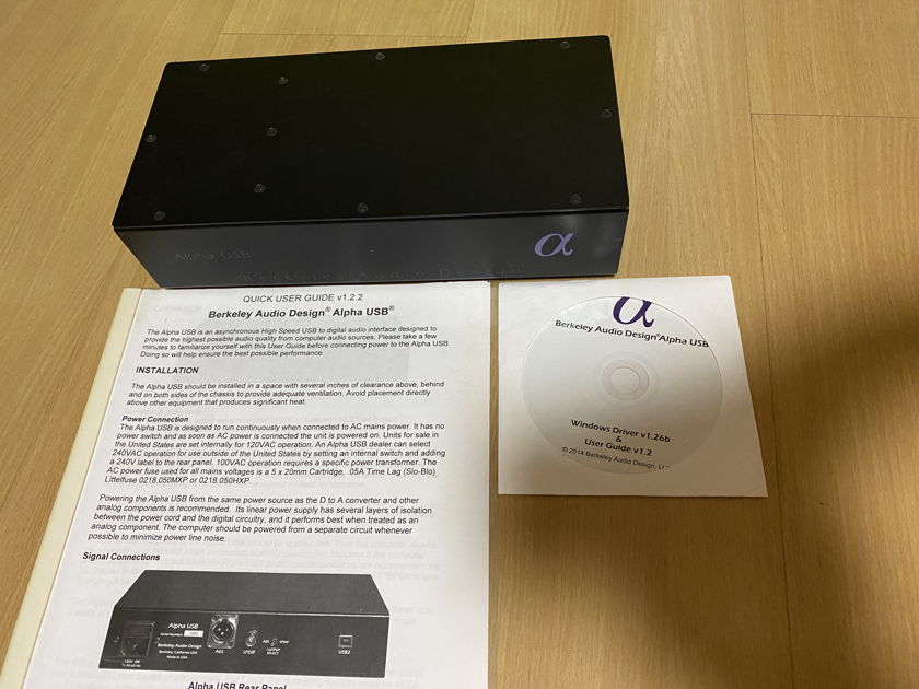 Berkeley Audio Design Alpha USB Interface For Sale | Audiogon