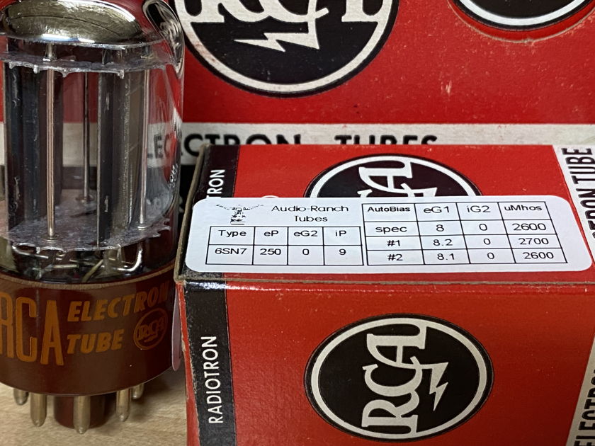 RCA 5692 6SN7 RARE RED BASE NOS MATCHED PAIR For Sale | Audiogon