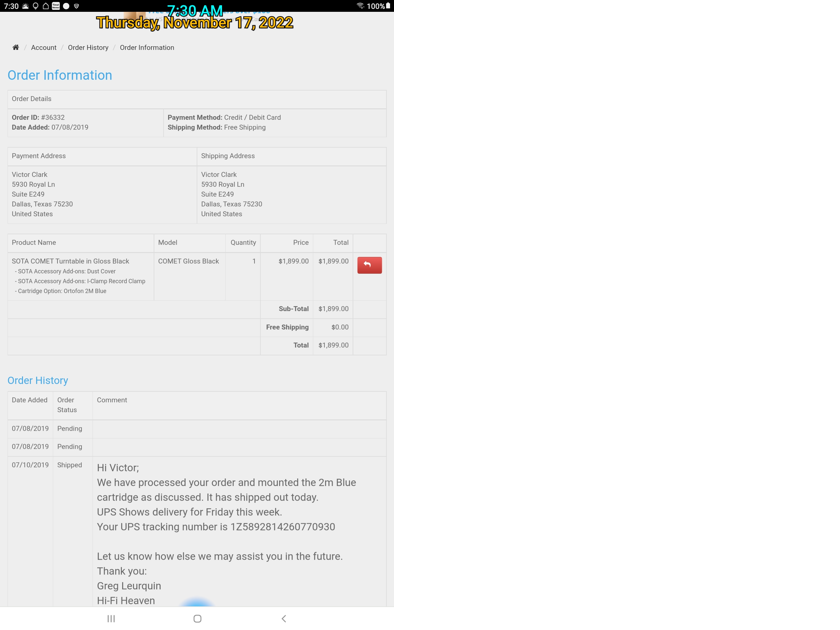 Sota Comet S-301 For Sale | Audiogon