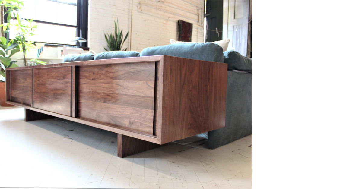 Custom solid walnut media console mid cent... For Sale | Audiogon