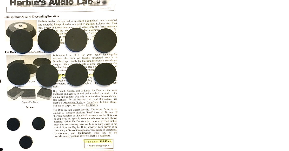 Herbie's Audio Lab Big Fat Dots & Soft Fat... For Sale | Audiogon