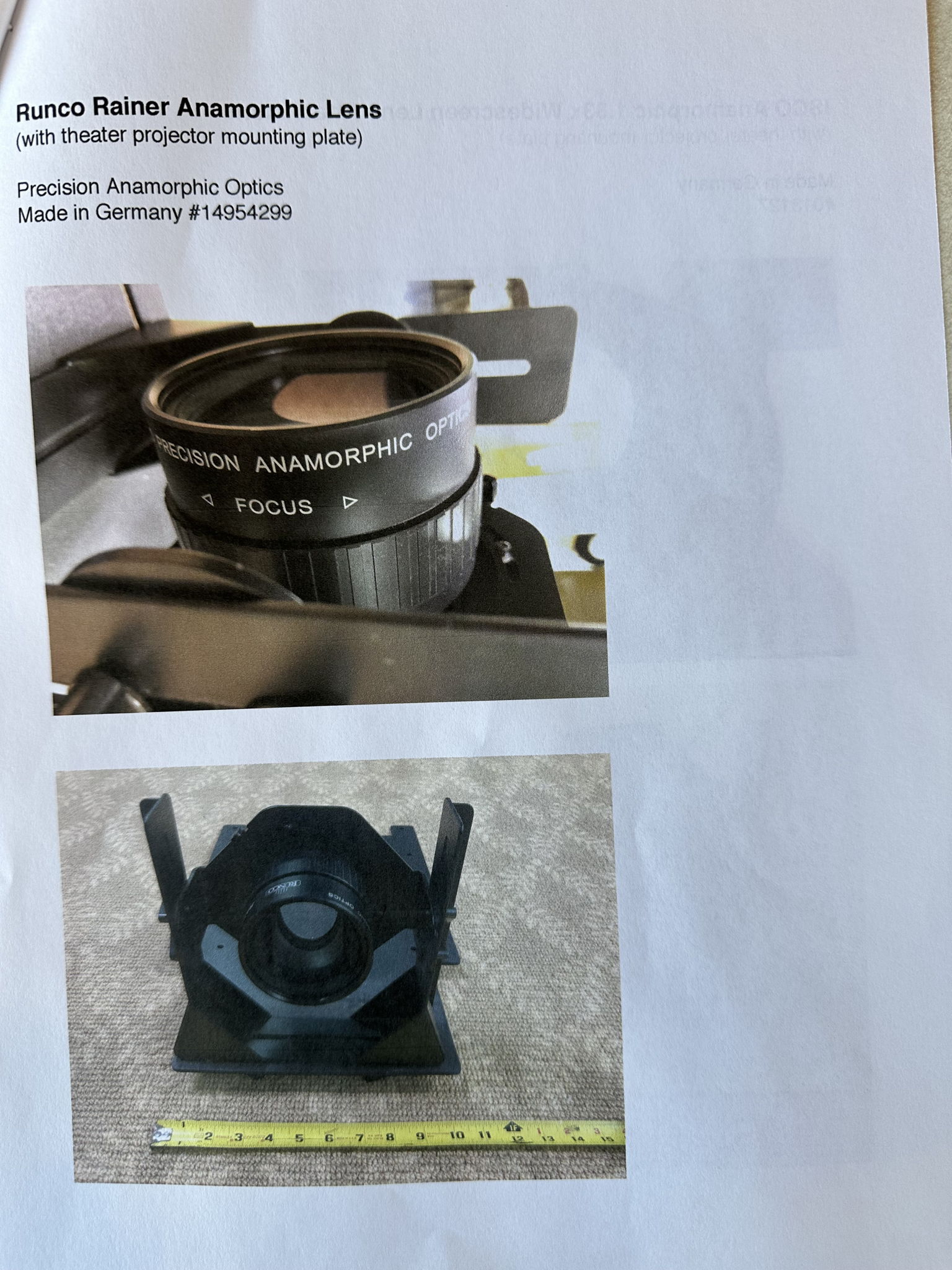 Runco 14954299 For Sale | Audiogon