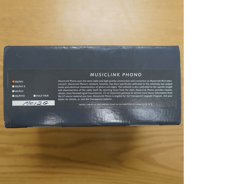 Transparent GEN 5 MusicLink Phono Intercon... For Sale | Audiogon