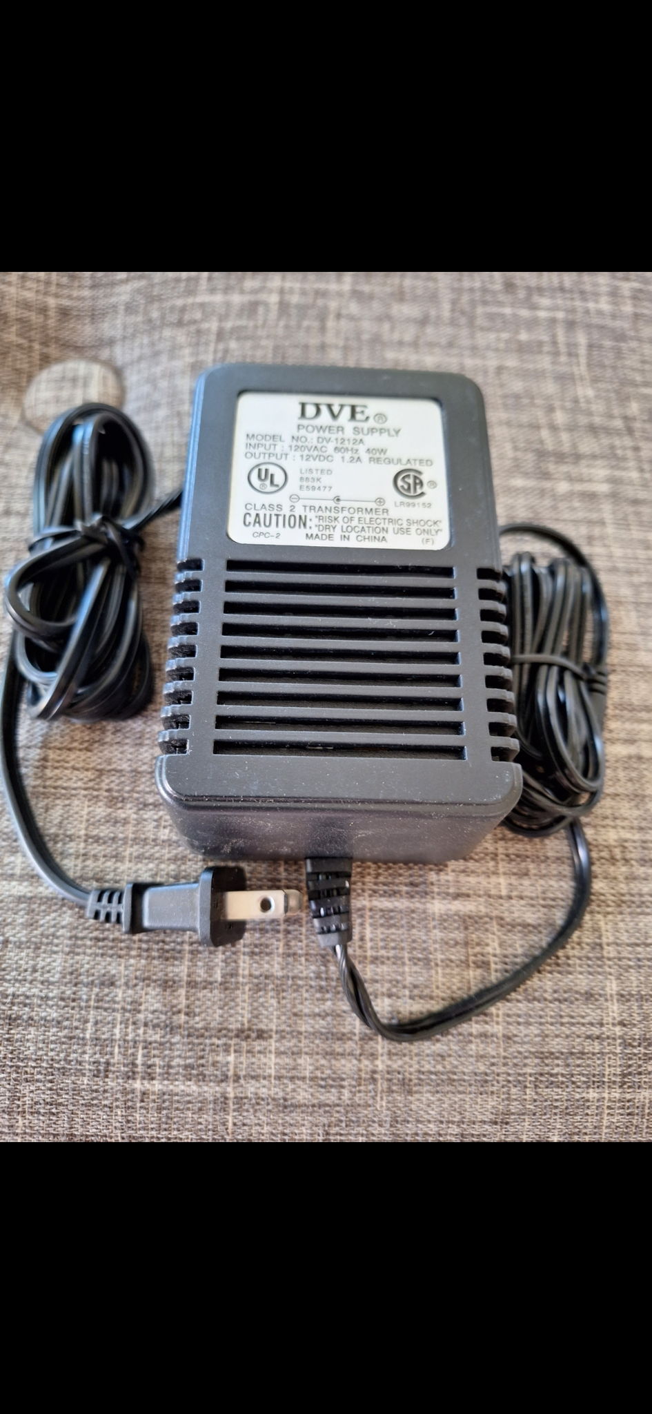 DVE Power Supply 12v 1.2A regulated 120VA... For Sale | Audiogon