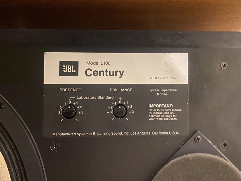 JBL L-100 Century Speakers For Sale | Audiogon