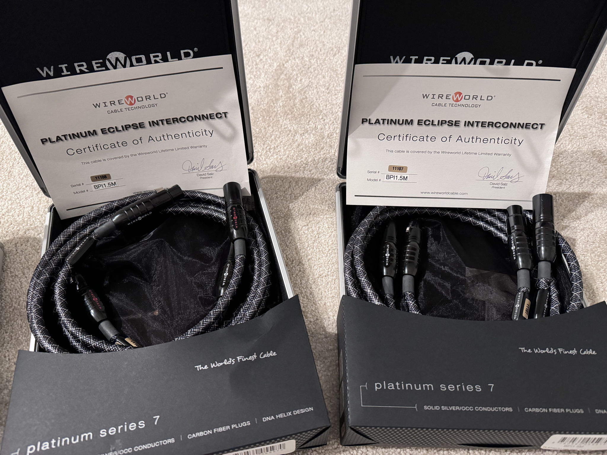 Wireworld Platinum Eclipse 7 - XLR to XLR ... For Sale | Audiogon