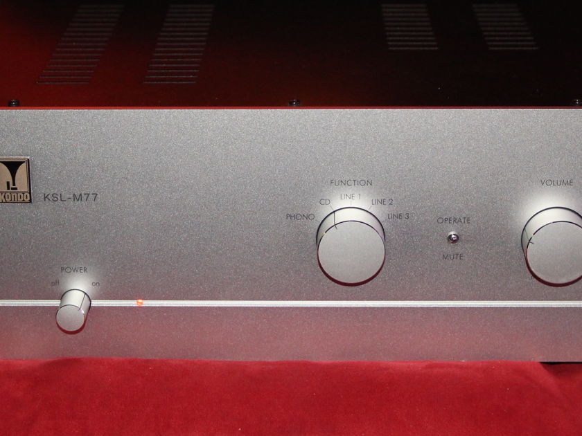 Kondo AudioNote Japan KSL-M77 w/phono current Mint Demo Ref Pre Amp ...