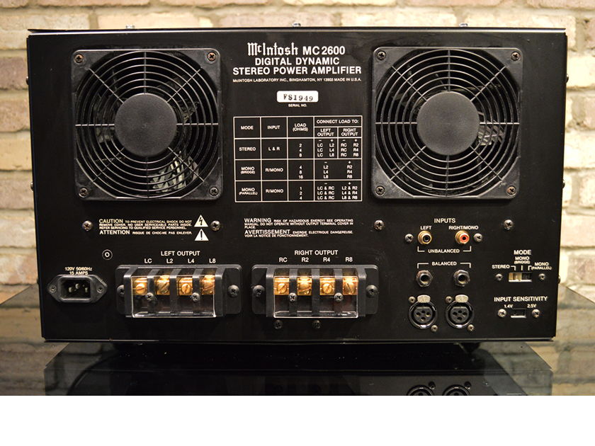 McIntosh MC-2600 Digital Dynamic Stereo Po... For Sale | Audiogon