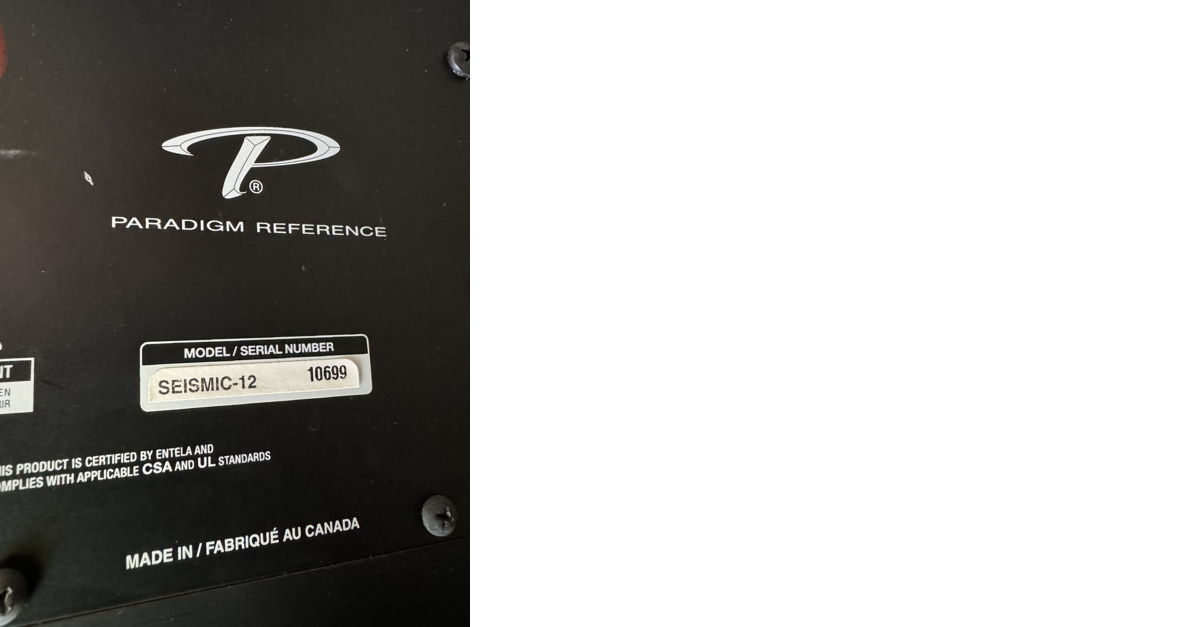 Paradigm Seismic 12 For Sale | Audiogon