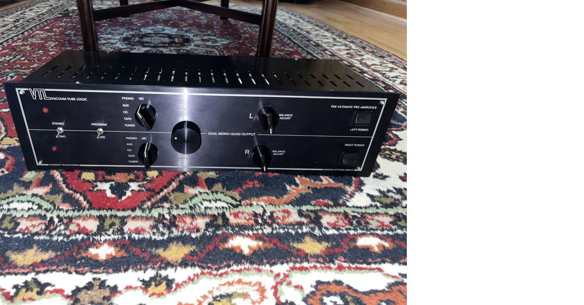 VTL Ultimate mc preamp For Sale | Audiogon