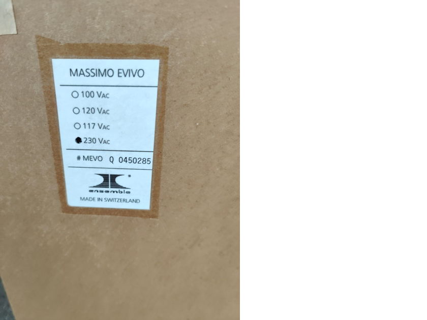 Ensemble Massimo Evivo power amplifier fro... For Sale | Audiogon