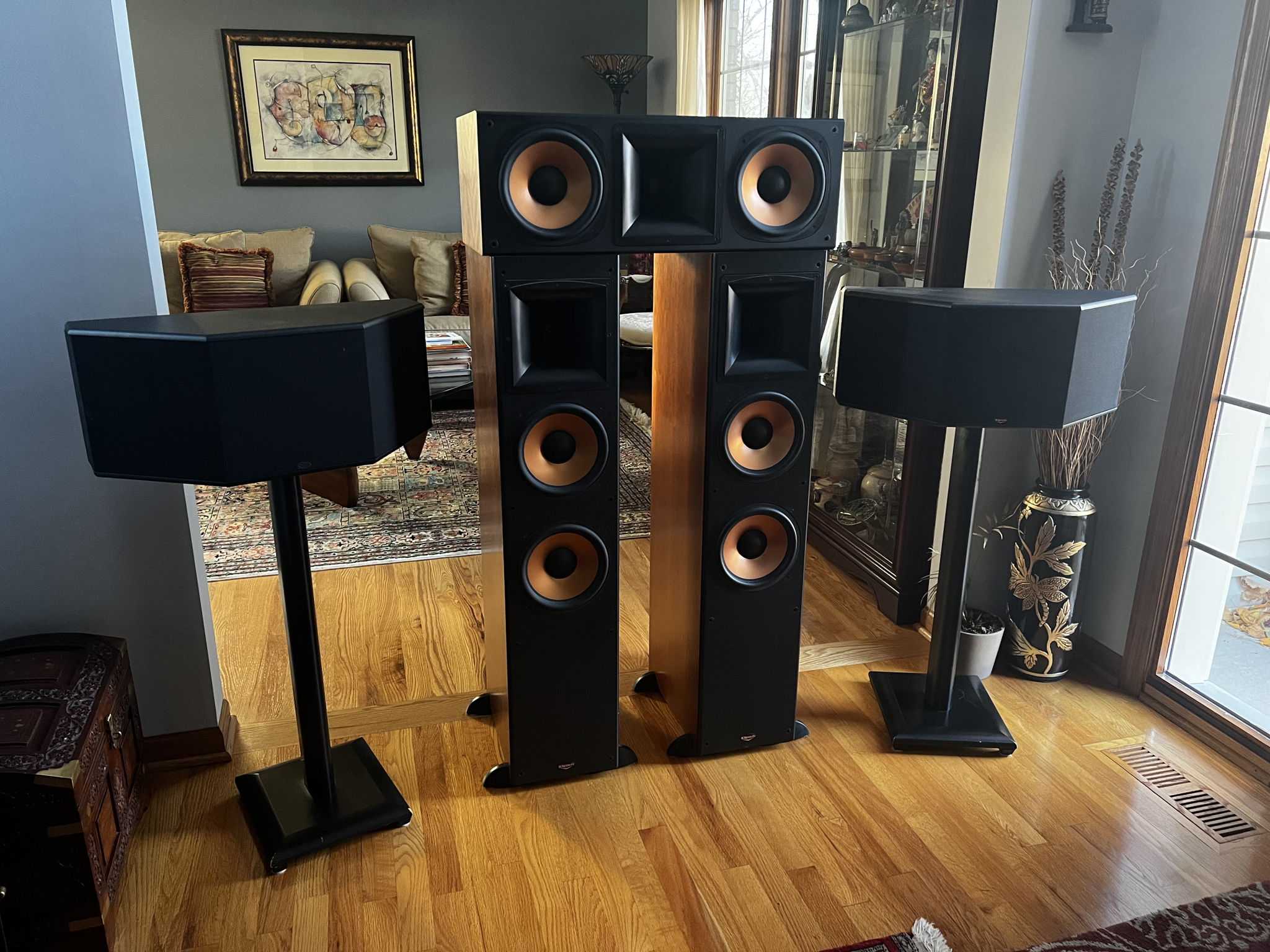 KLIPSCH RF-5/RF-7/RS-7 SET | CHERRY FINISH For Sale | Audiogon