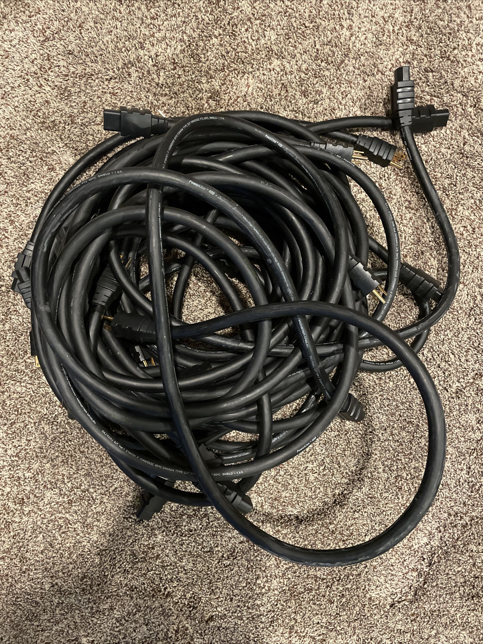 Monster Cable Powerline 400 8ft power cables For Sale | Audiogon