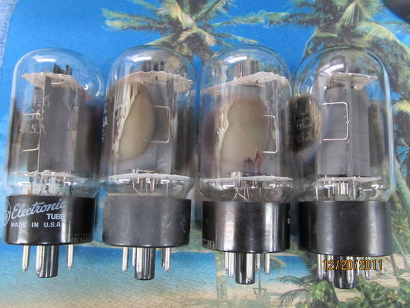 4 Vintage Ge 6l6gc power tubes, usa double d getters, ex sound | Tubes ...
