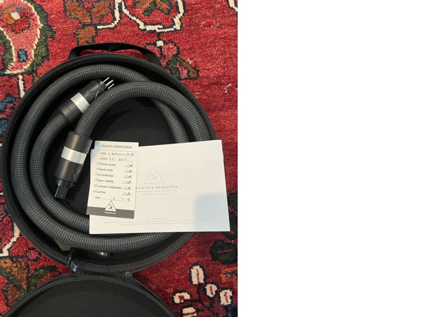 Shunyata Research Sigma EF; 6ft AC Cord / C19 For Sale | Audiogon