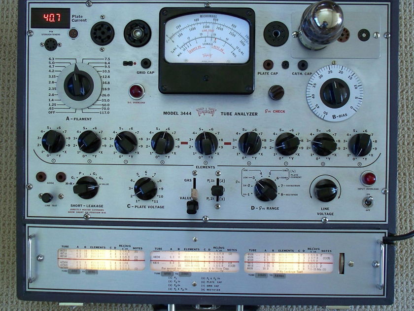 Triplett 3444 with digital plate current meter, tube analyzer and ...