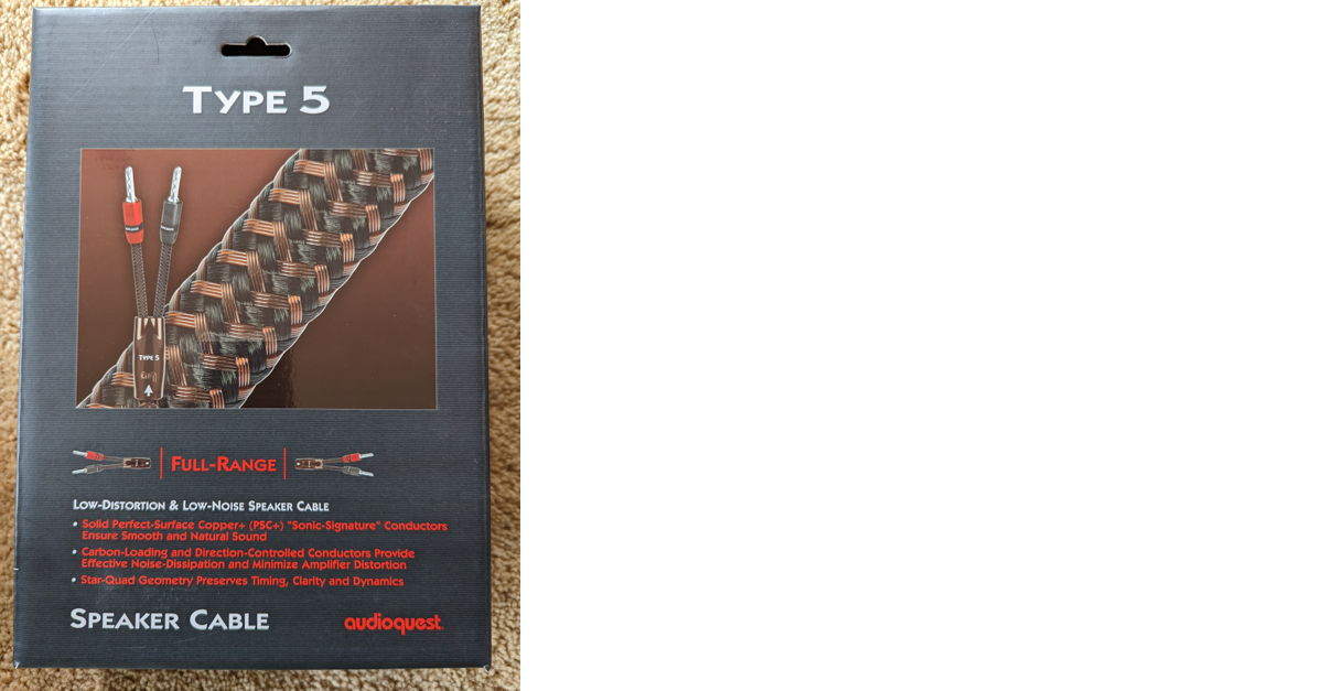 Speaker Cables AudioQuest Type 5 - 10ft For Sale | Audiogon