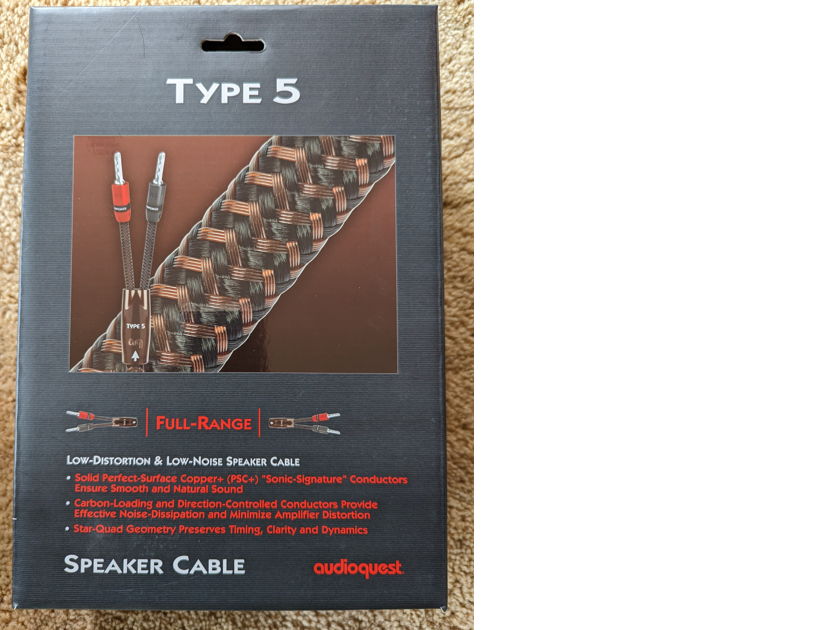 Speaker Cables AudioQuest Type 5 - 10ft For Sale | Audiogon