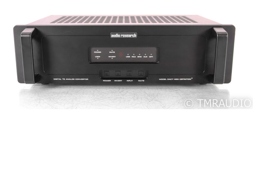 Audio Research DAC7 DAC; D/A Converter; DA... For Sale | Audiogon