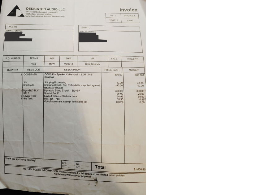 OCOS Pro Speaker Cable - pair - 2.0M - WBT... For Sale | Audiogon